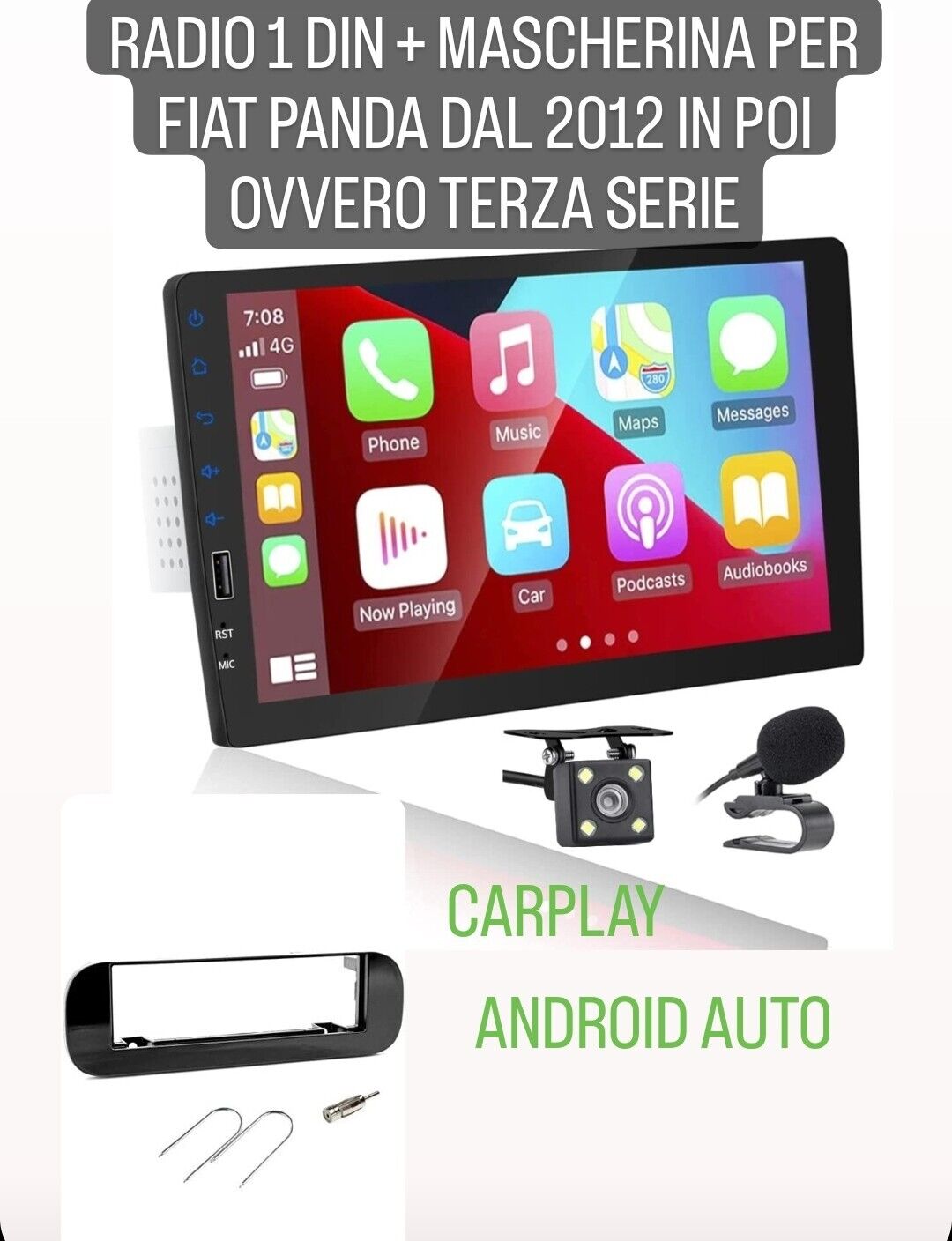 RADIO 2 DIN PER FIAT PANDA 312 BLUETOOTH USB MP5